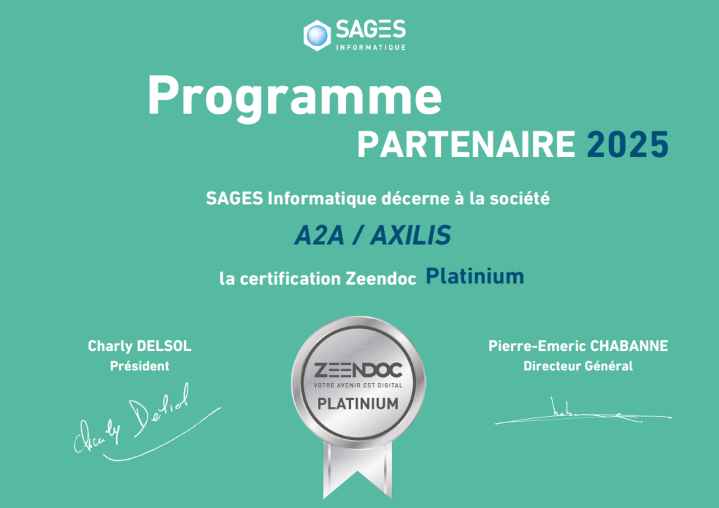 Axilis Solutions votre revendeur Platinium Zeendoc